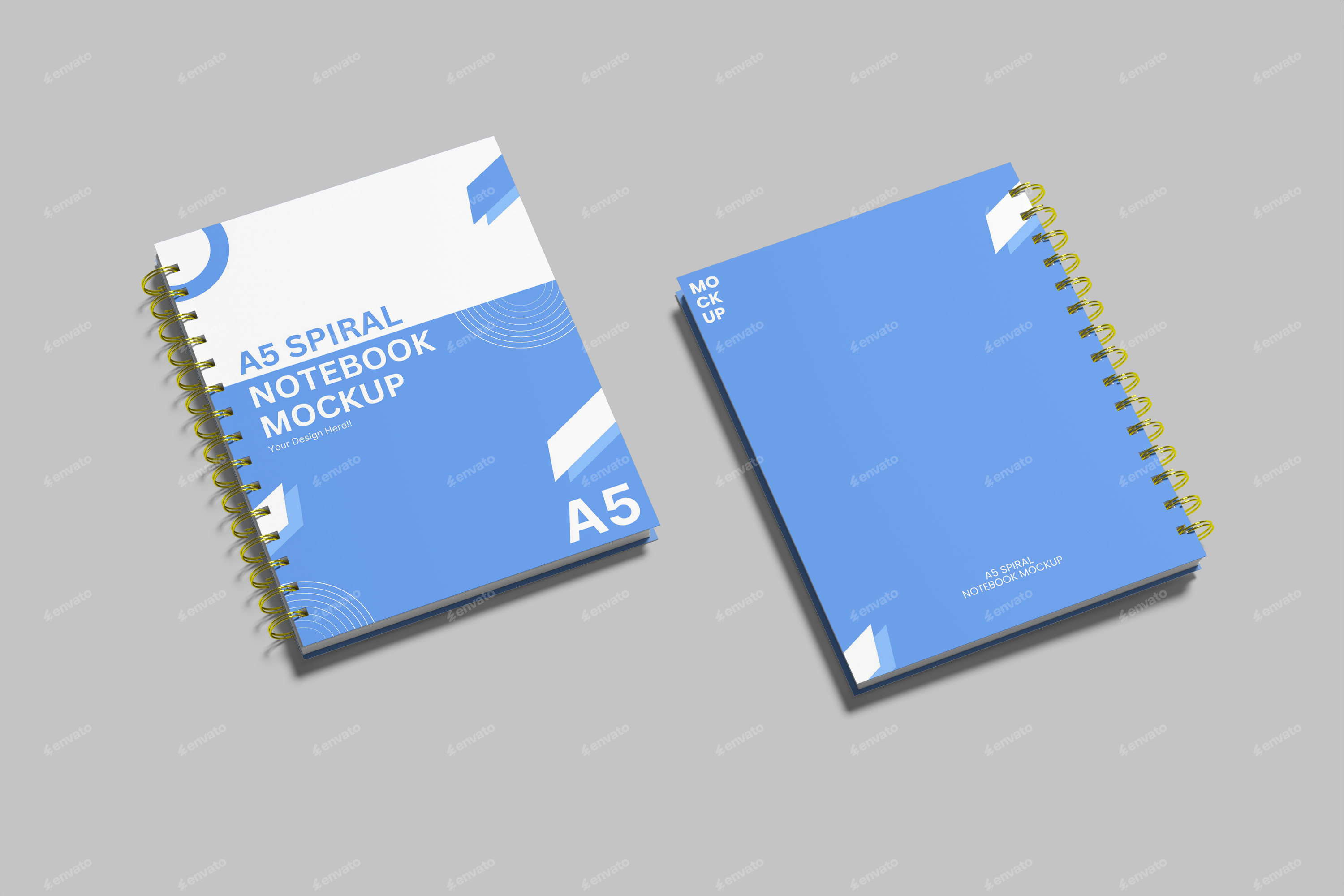 A5 Spiral Notebook Mockup, Graphics | GraphicRiver